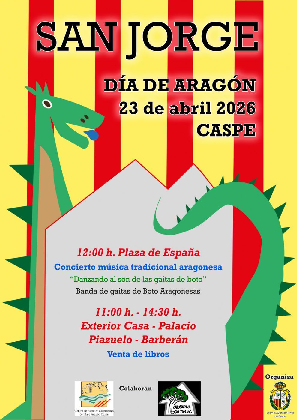 Caspe, Música y libros para celebrar San Jorge – Día de Aragón y Día ...